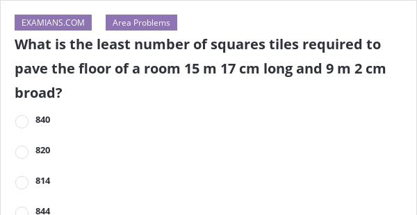 What is the least number of squares tiles required to pave the floor of ...